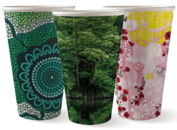 BioPak Art Series Double Wall Coffee Cup PLA 16oz – Crystal Packaging