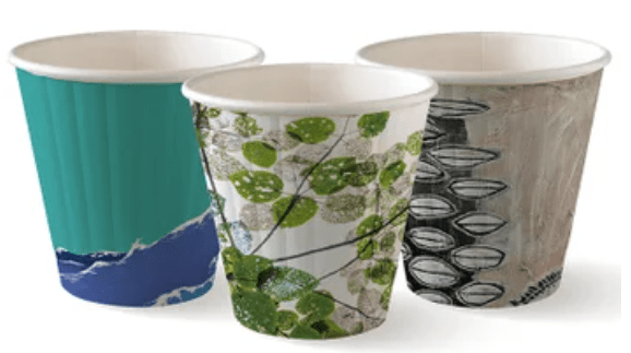 BioPak Art Series Double Wall Coffee Cup PLA UNI 8oz (90mm) – Crystal ...