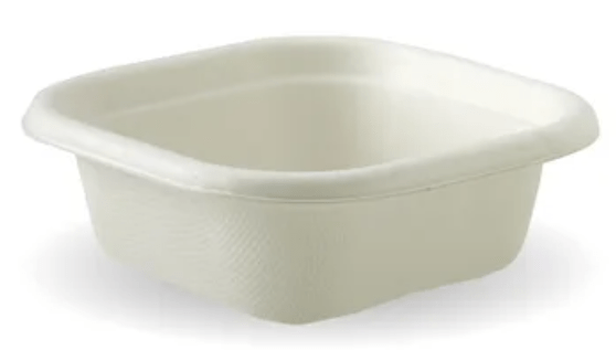 BioPak Sugarcane Square Container 280ml – Crystal Packaging
