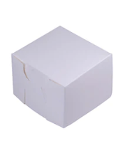 White Cake Box 4x4x3 – Crystal Packaging