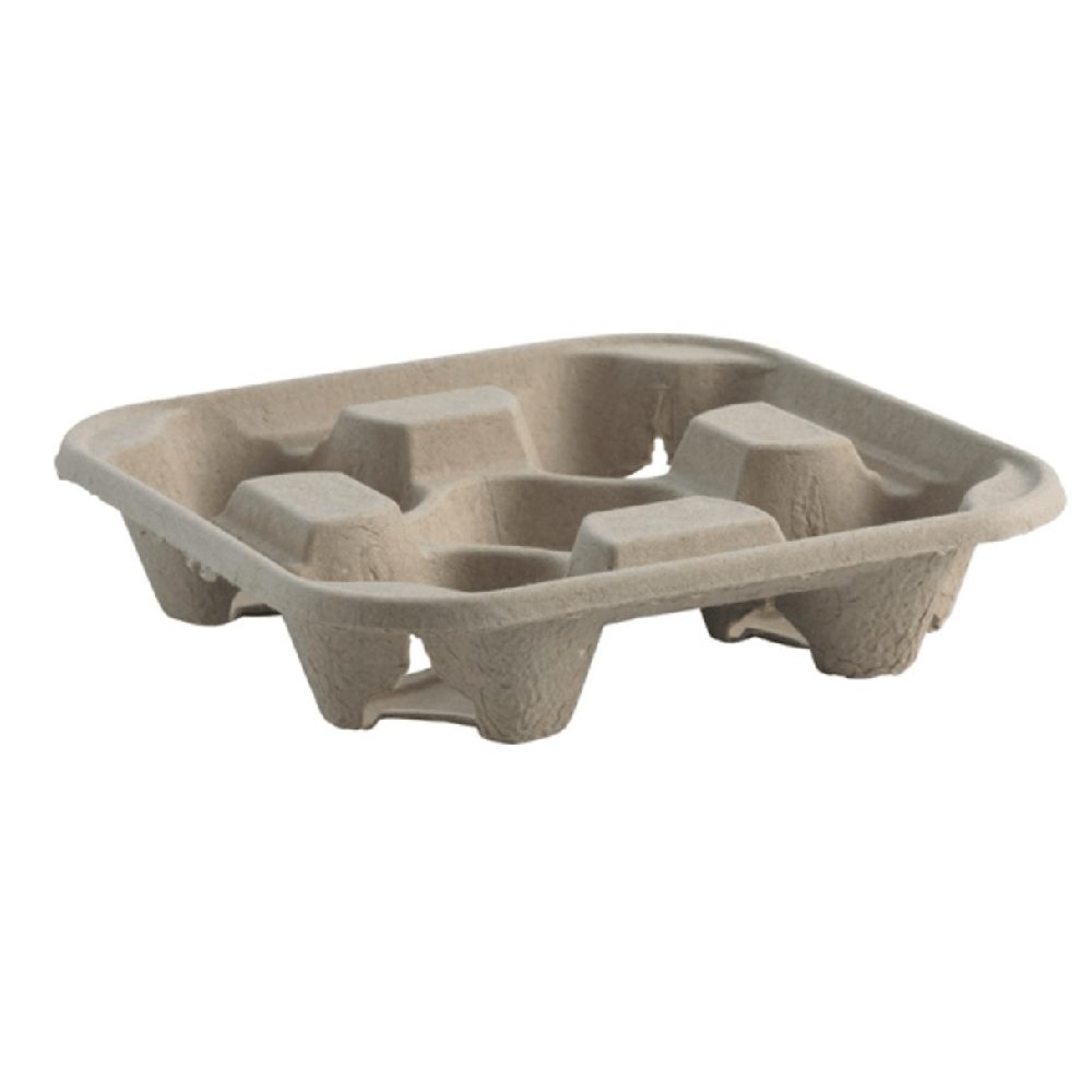 Coffee Cup Tray 4 Egg Cardboard Pulp – Crystal Packaging