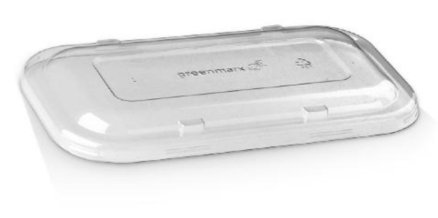 Sugarcane Rectangular Container PET Lid – Crystal Packaging