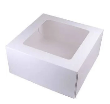 White Window Cake Box 7x7x4 – Crystal Packaging