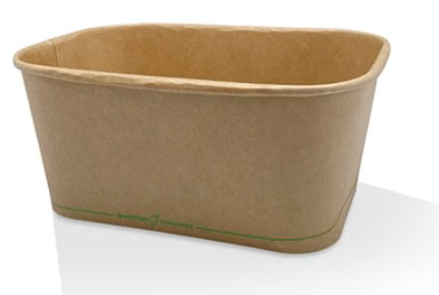 Kraft Paper Rectangular Container 1000ml – Crystal Packaging